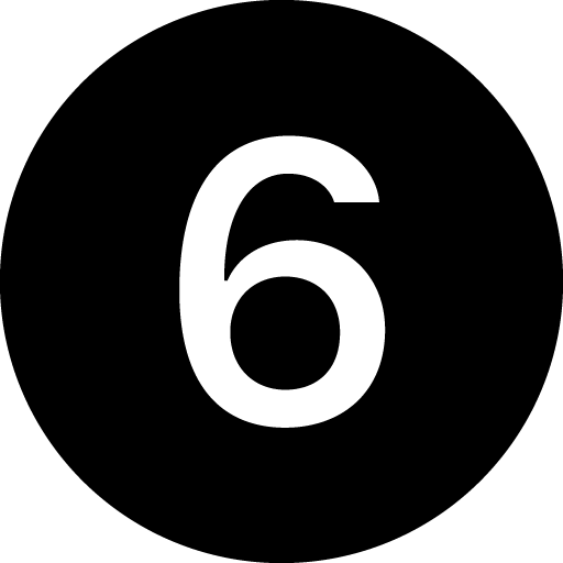 6 circle fill icon svg png free download