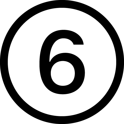 6 circle icon svg png free download