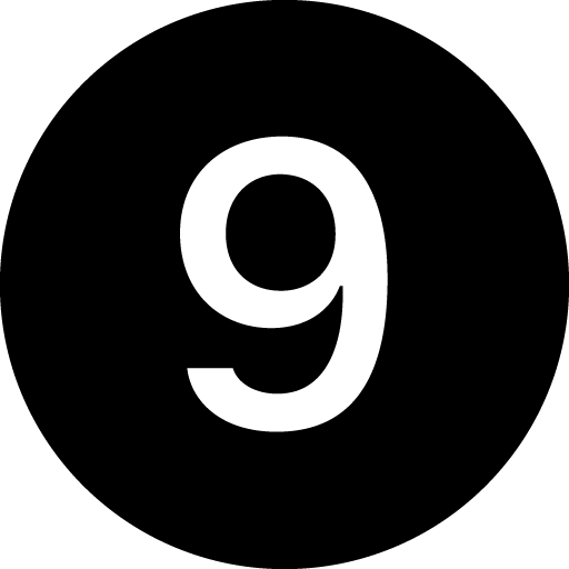 9 circle fill icon svg png free download