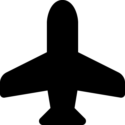 Airplane fill icon svg png free download