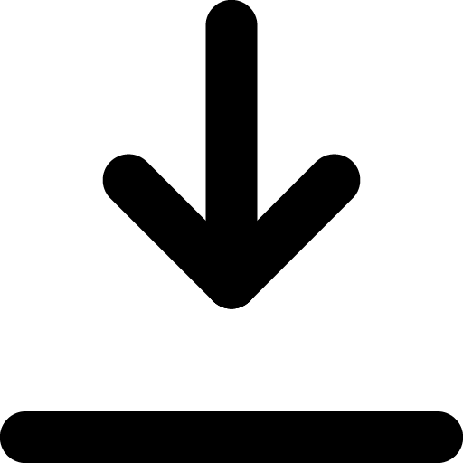 Arrow bar to down icon svg png free download