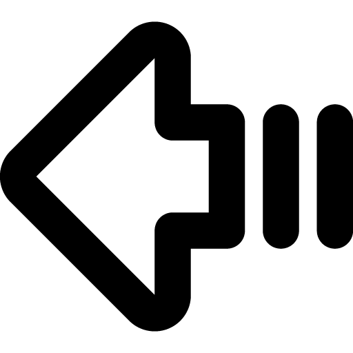 Arrow big left lines icon svg png free download