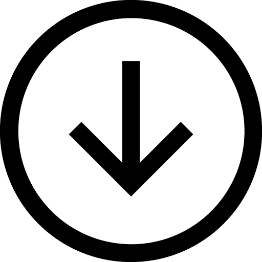 Arrow circle bottom icon svg png free download
