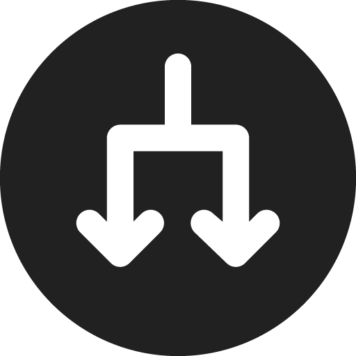 Arrow circle down split icon svg png free download