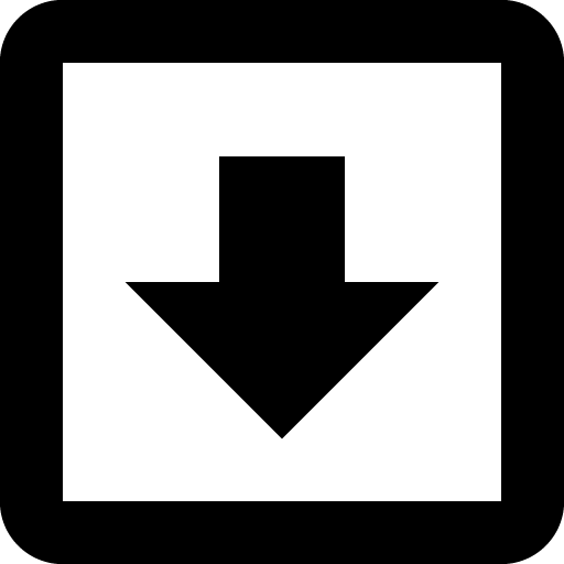 Arrow down bold box outline icon svg png free download