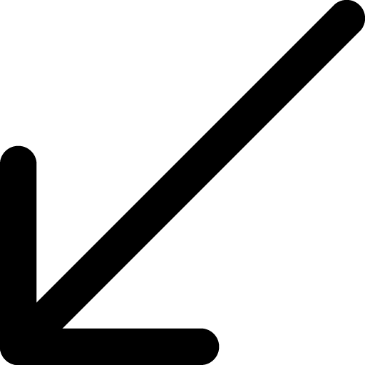 Arrow down left icon svg png free download - 3