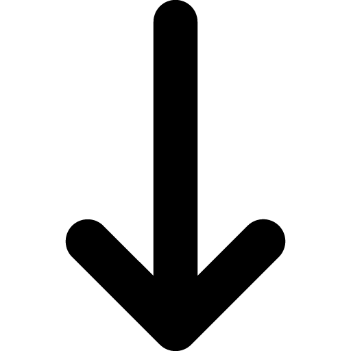 Arrow down long icon svg png free download
