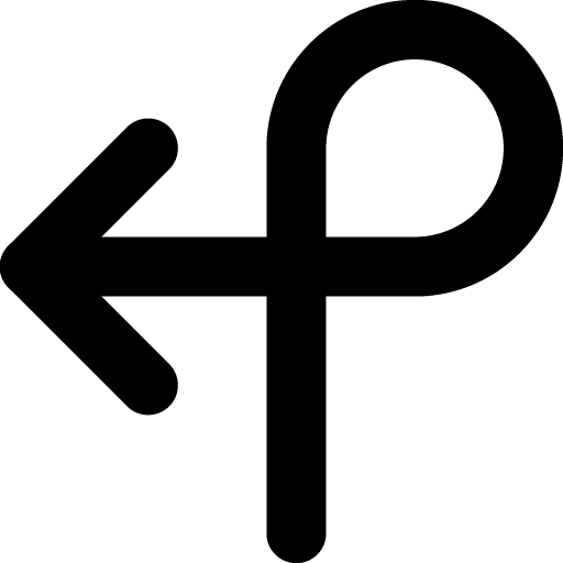 Arrow loop left icon svg png free download