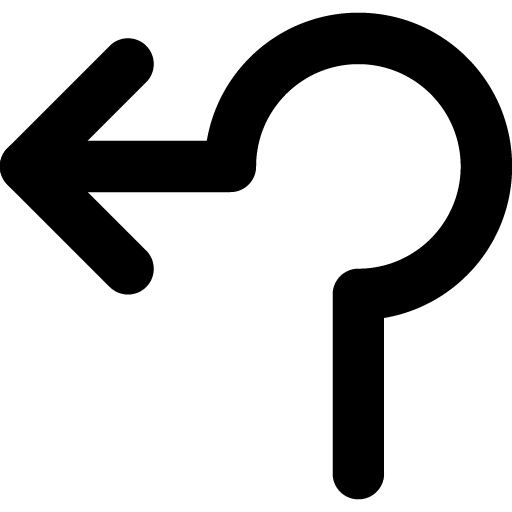 Arrow roundabout left icon svg png free download