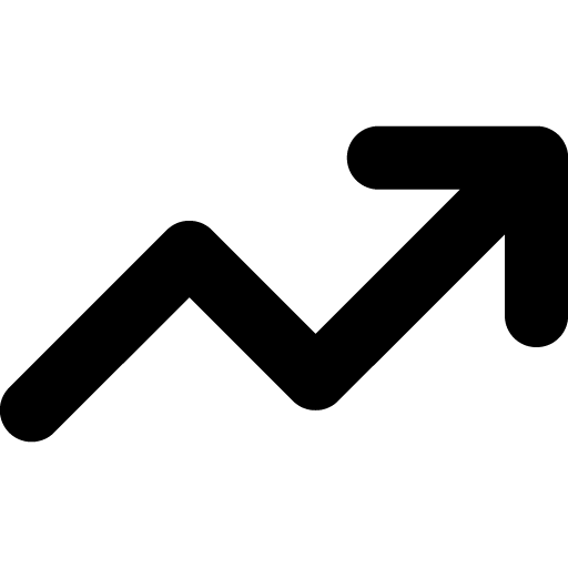 Arrow trend up icon svg png free download