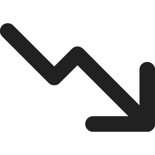 Arrow trending down icon svg png free download