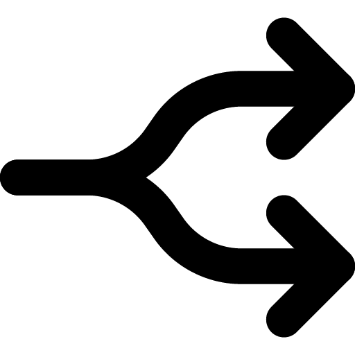 Arrows split 2 icon svg png free download