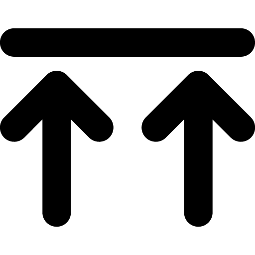 Arrows up to line icon svg png free download