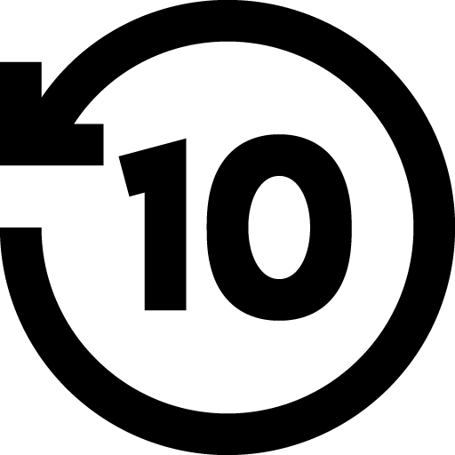 Back ten icon svg png free download