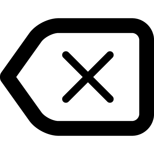 Backspace outline icon svg png free download - 3