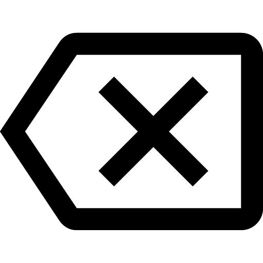 Backspace outline icon svg png free download - 6