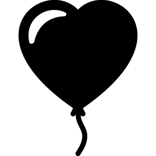 Balloon heart fill icon svg png free download