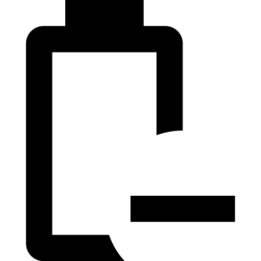 Battery minus outline icon svg png free download