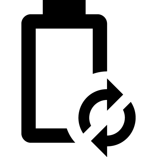 Battery sync outline icon svg png free download