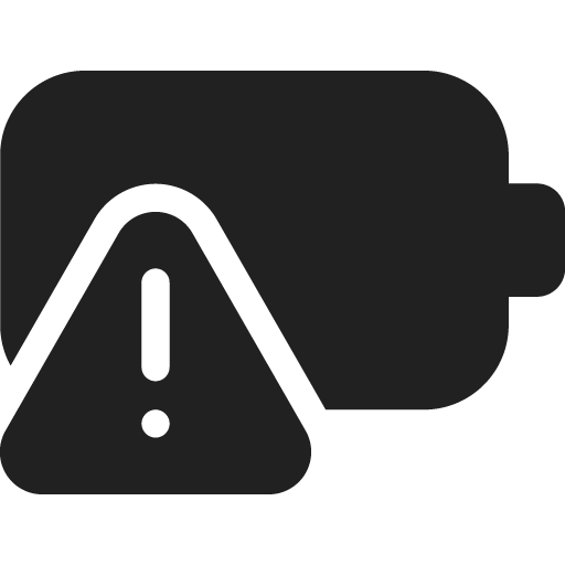 Battery warning icon svg png free download