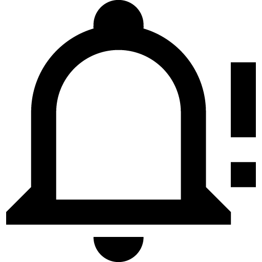 Bell alert outline icon svg png free download