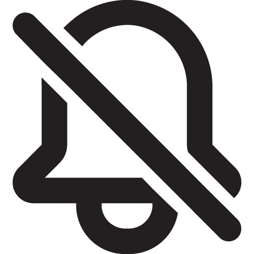 Bell off outline icon svg png free download