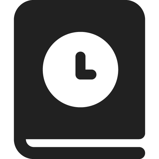 Book clock icon svg png free download