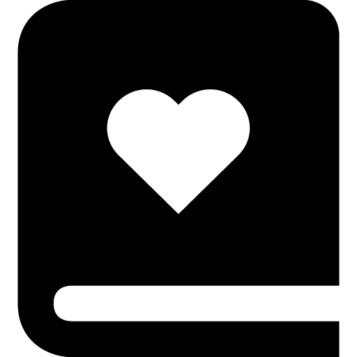 Book heart icon svg png free download