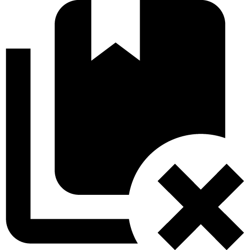 Book remove multiple icon svg png free download