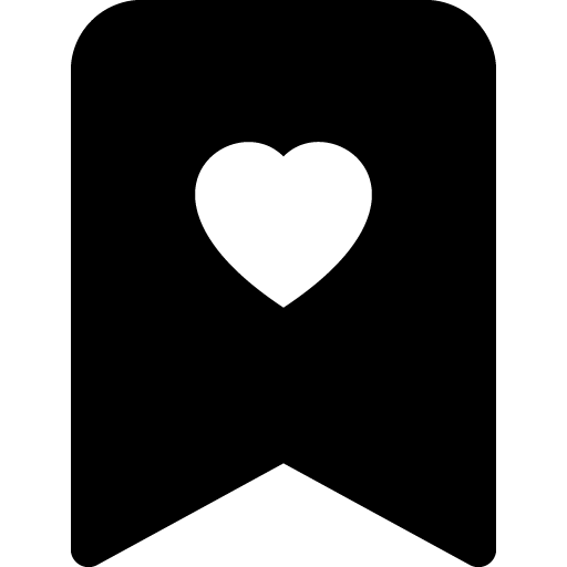 Bookmark heart fill icon svg png free download