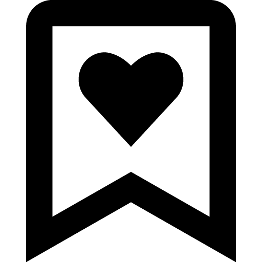 Bookmark heart icon svg png free download - 2