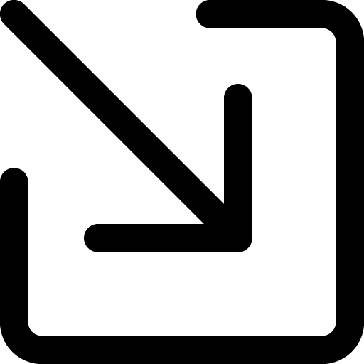 Box arrow in down right icon svg png free download