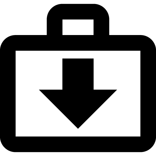 Briefcase download outline icon svg png free download