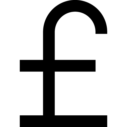 British pound icon svg png free download