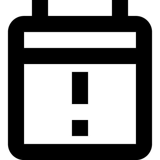 Calendar alert outline icon svg png free download