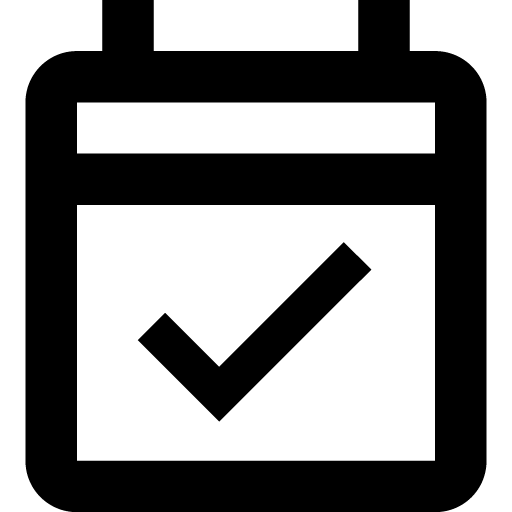 Calendar check outline icon svg png free download