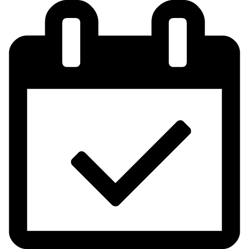 Calendar check outlined icon svg png free download