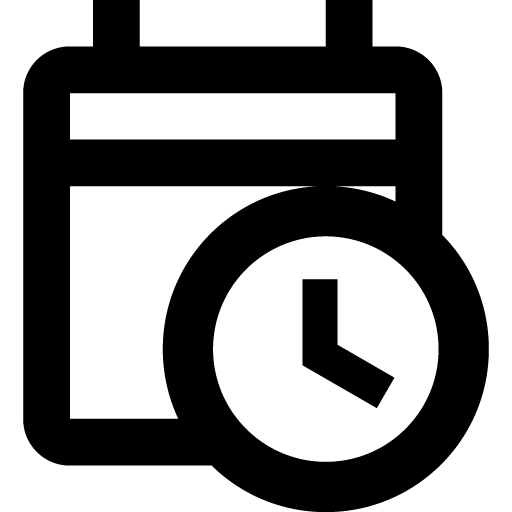 Calendar clock outline icon svg png free download