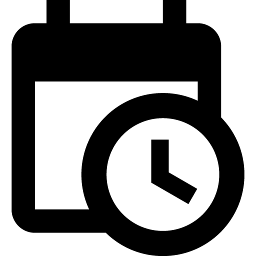 Calendar clock icon svg png free download - 3