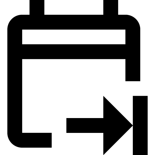 Calendar end outline icon svg png free download