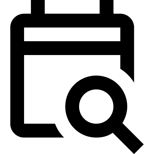 Calendar search outline icon svg png free download