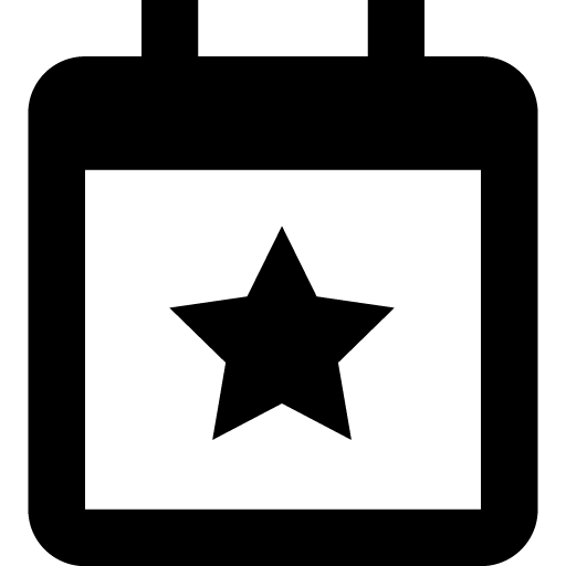 Calendar star icon svg png free download - 3