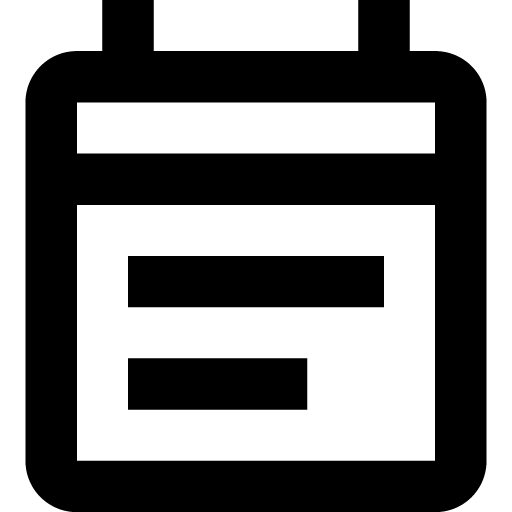 Calendar text outline icon svg png free download