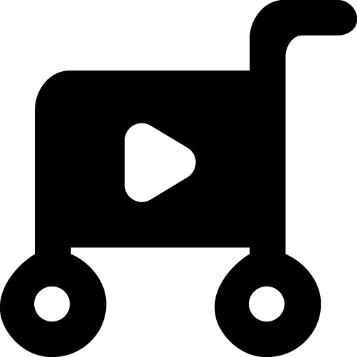 Cart play round icon svg png free download