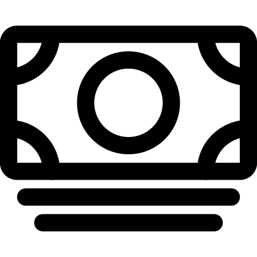 Cash outline icon svg png free download