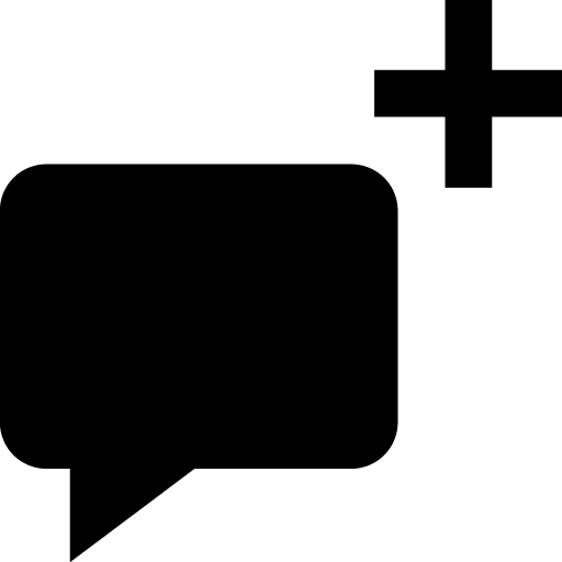 Chat bubble square add icon svg png free download