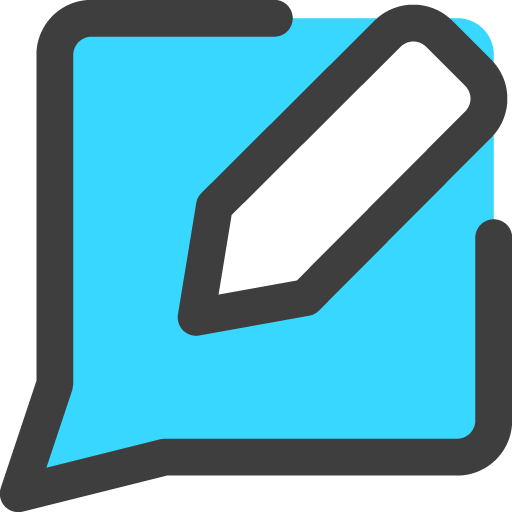 Chat bubble square write icon svg png free download