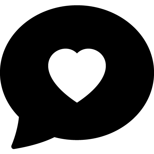 Chat heart fill icon svg png free download