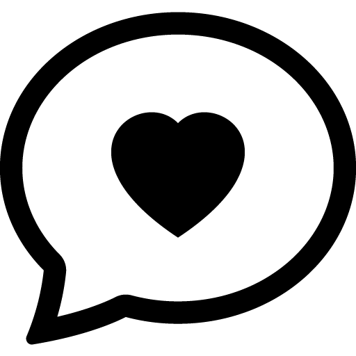 Chat heart icon svg png free download