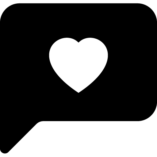 Chat left heart fill icon svg png free download